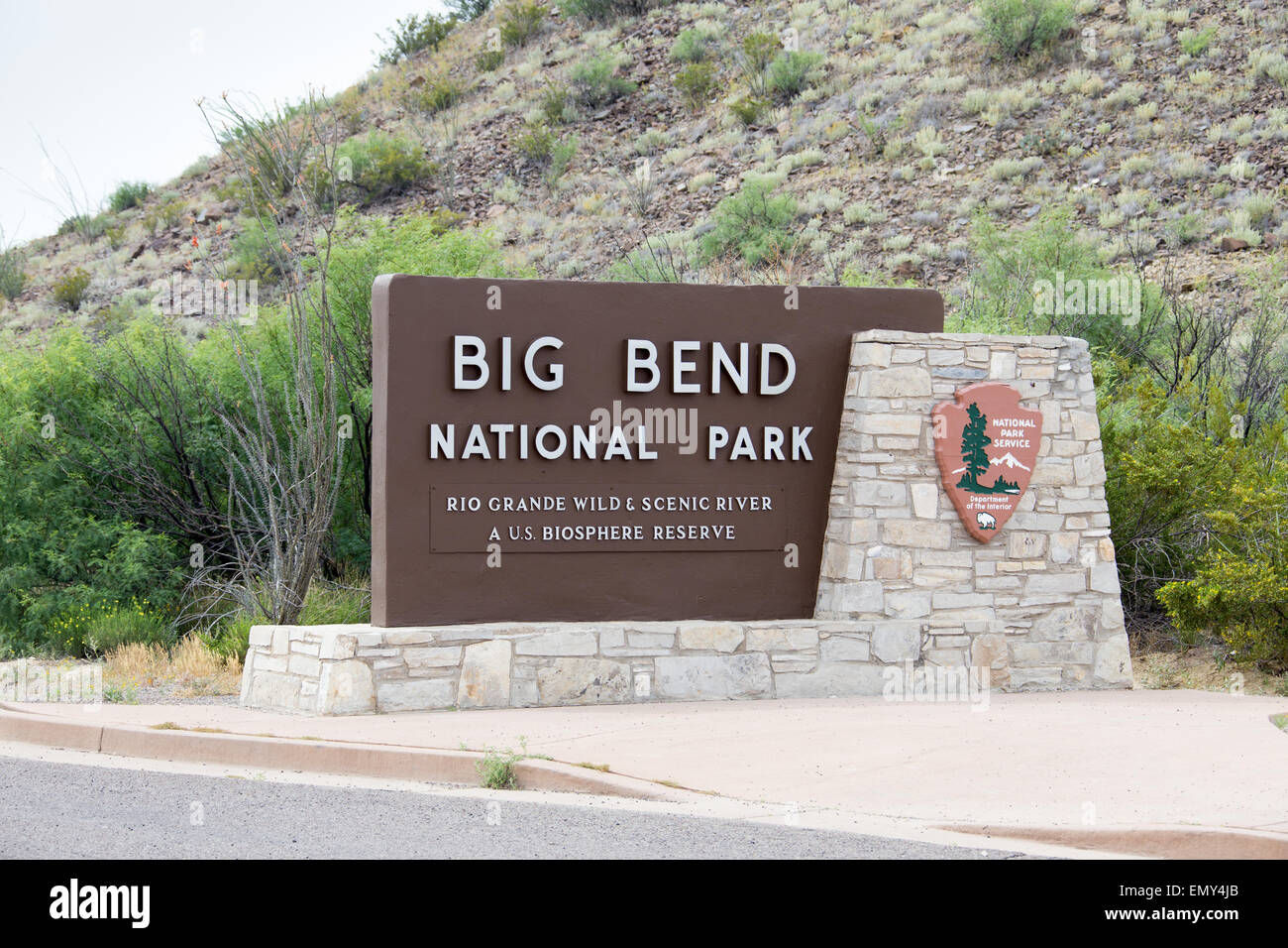 Big bend entrance sign hi-res stock photography and images - Alamy