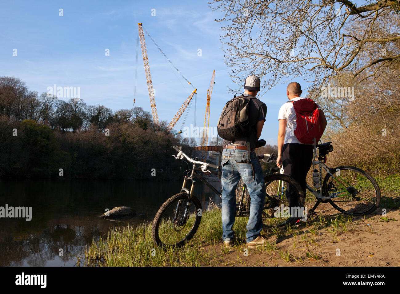 Construction of the Heysham to Lancaster Link Roadworks across the M6 ...
