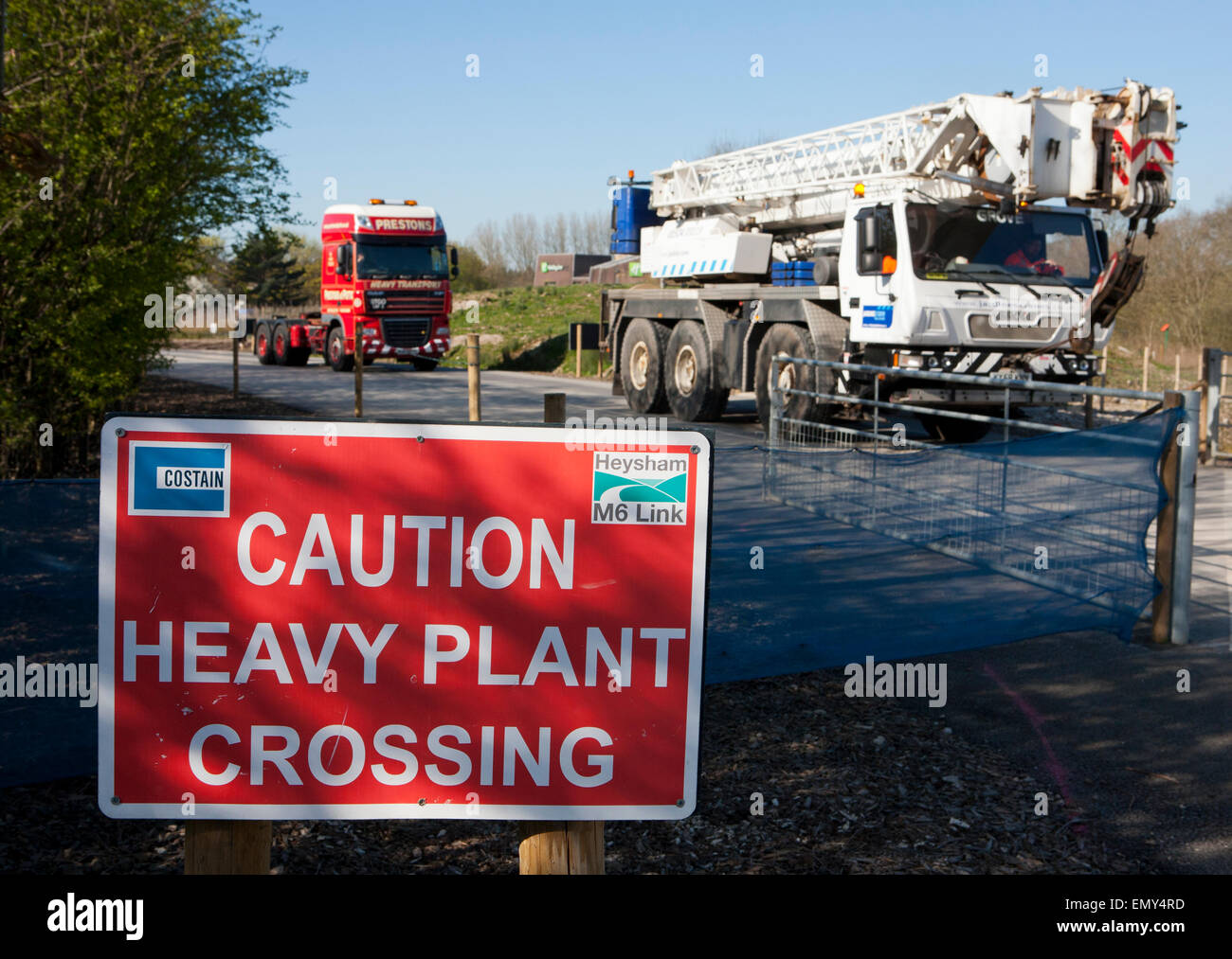 Construction of the Heysham to Lancaster Link Roadworks across the M6 ...