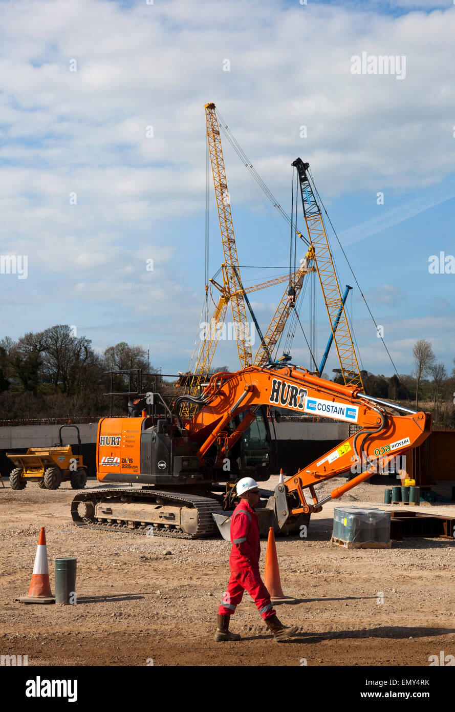 Construction of the Heysham to Lancaster Link Roadworks across the M6 ...