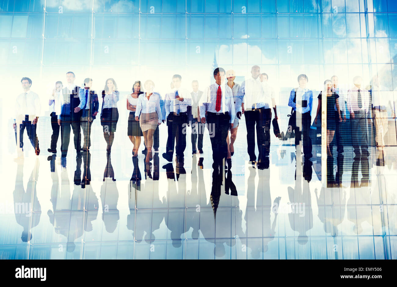 Group of Business People Walking Forward Stock Photo - Alamy