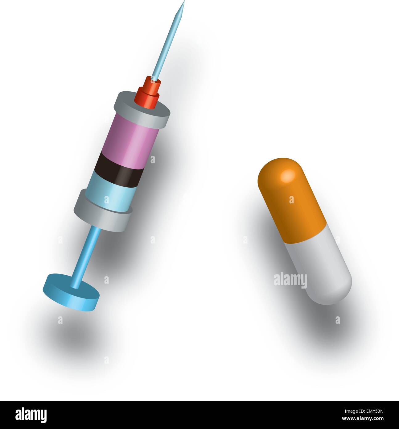 Syringe and pills Stock Vector Image & Art - Alamy