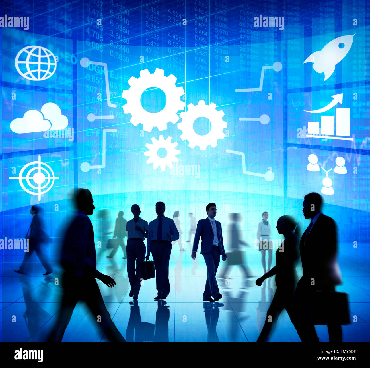 Gear Cog Support Team Teamwork Professional Concept Stock Photo - Alamy