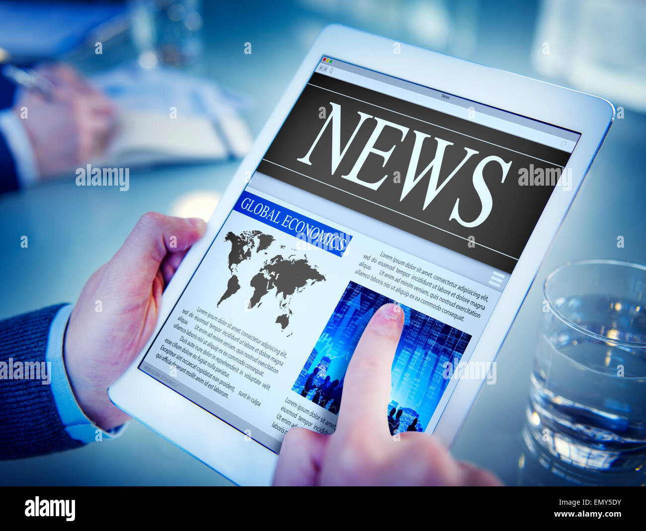 Digital newspaper technology hi-res stock photography and images - Alamy