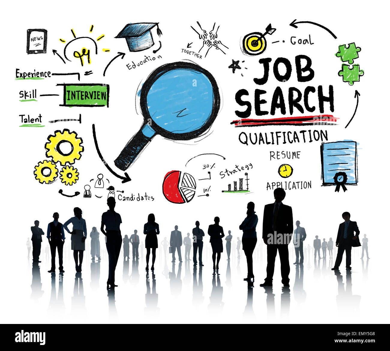 Searching work concept human Cut Out Stock Images & Pictures - Alamy