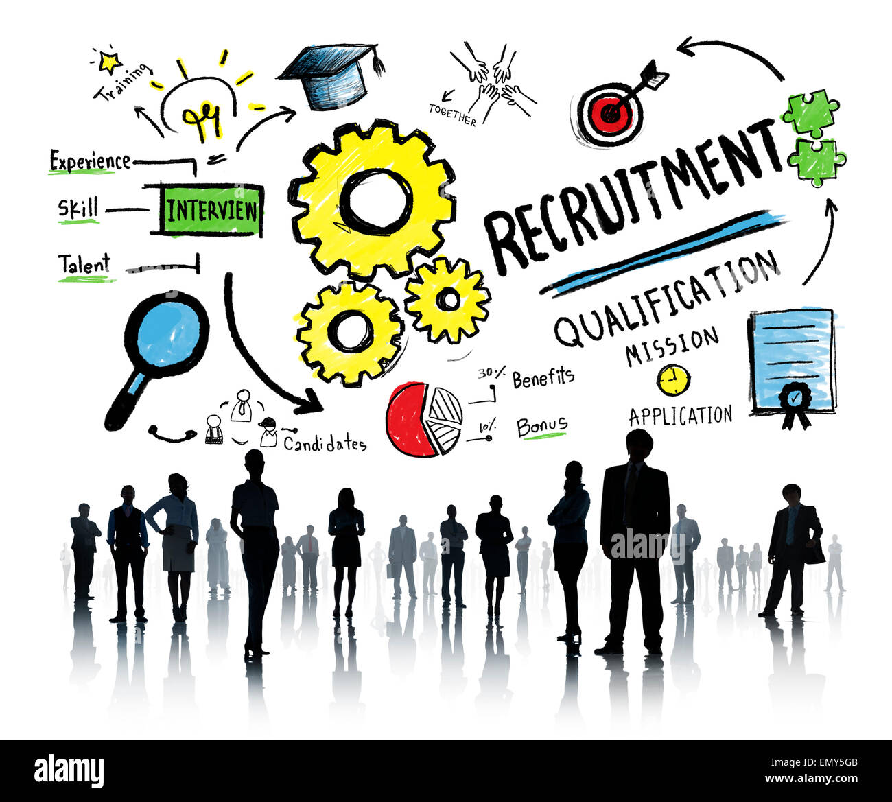 Diversity Business People Recruitment Profession Concept Stock Photo ...