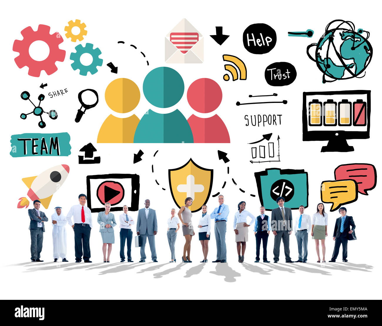 Care support teamwork group Cut Out Stock Images & Pictures - Alamy