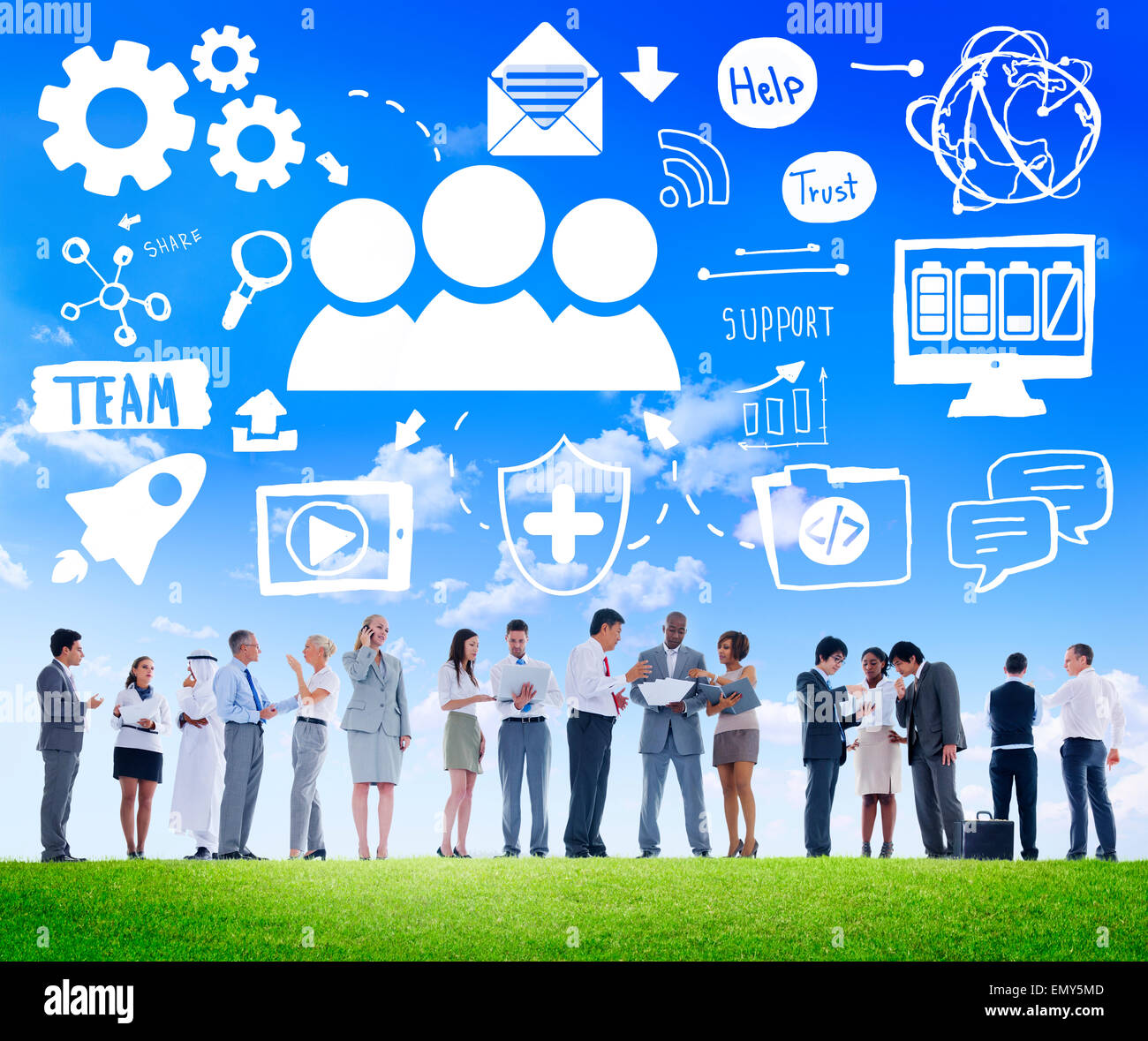 Team Share Support Trust Help Teamwork Togetherness Concept Stock Photo ...