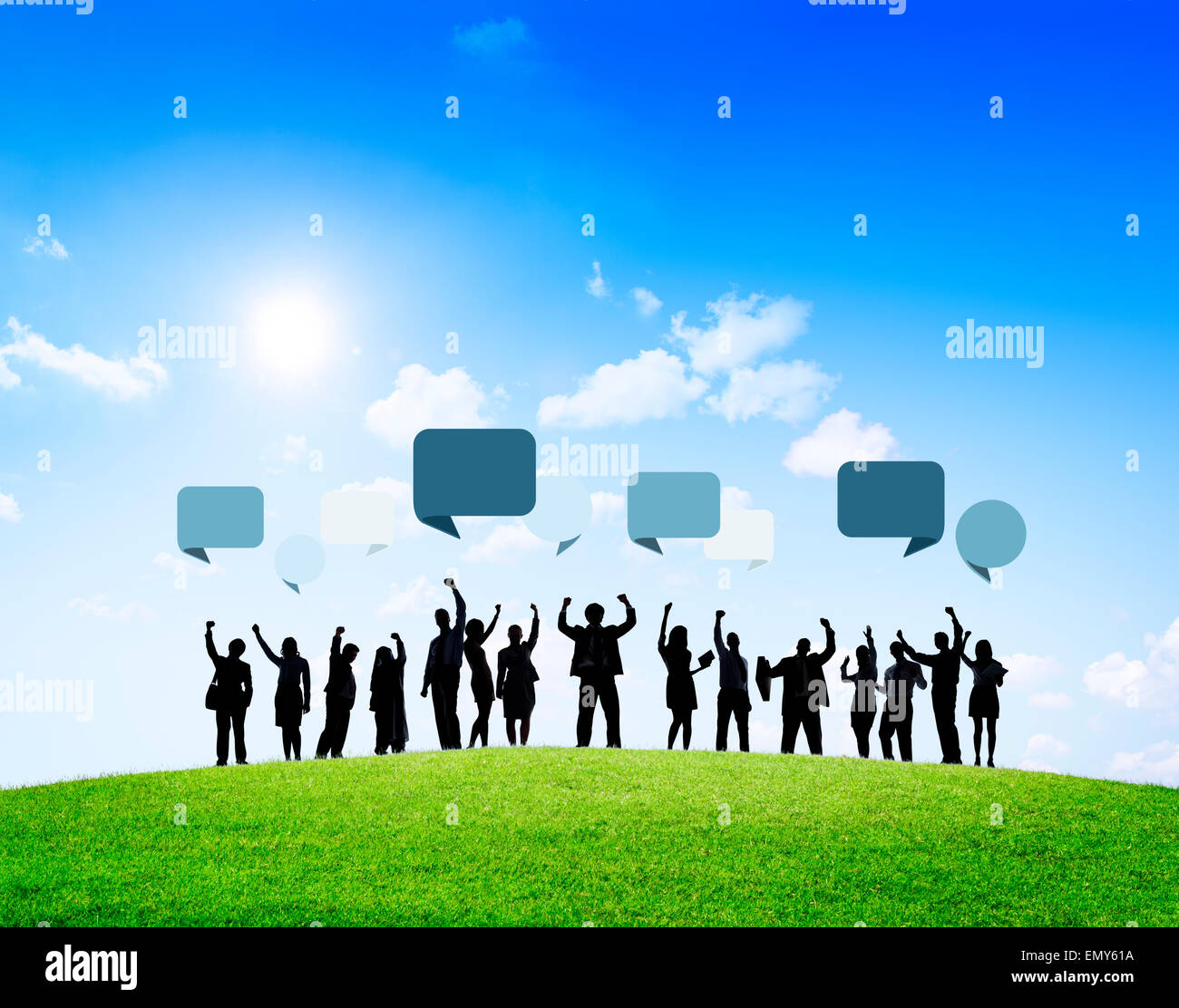 Business people Outdoors Celebrating Success Team Teamwork Concept ...