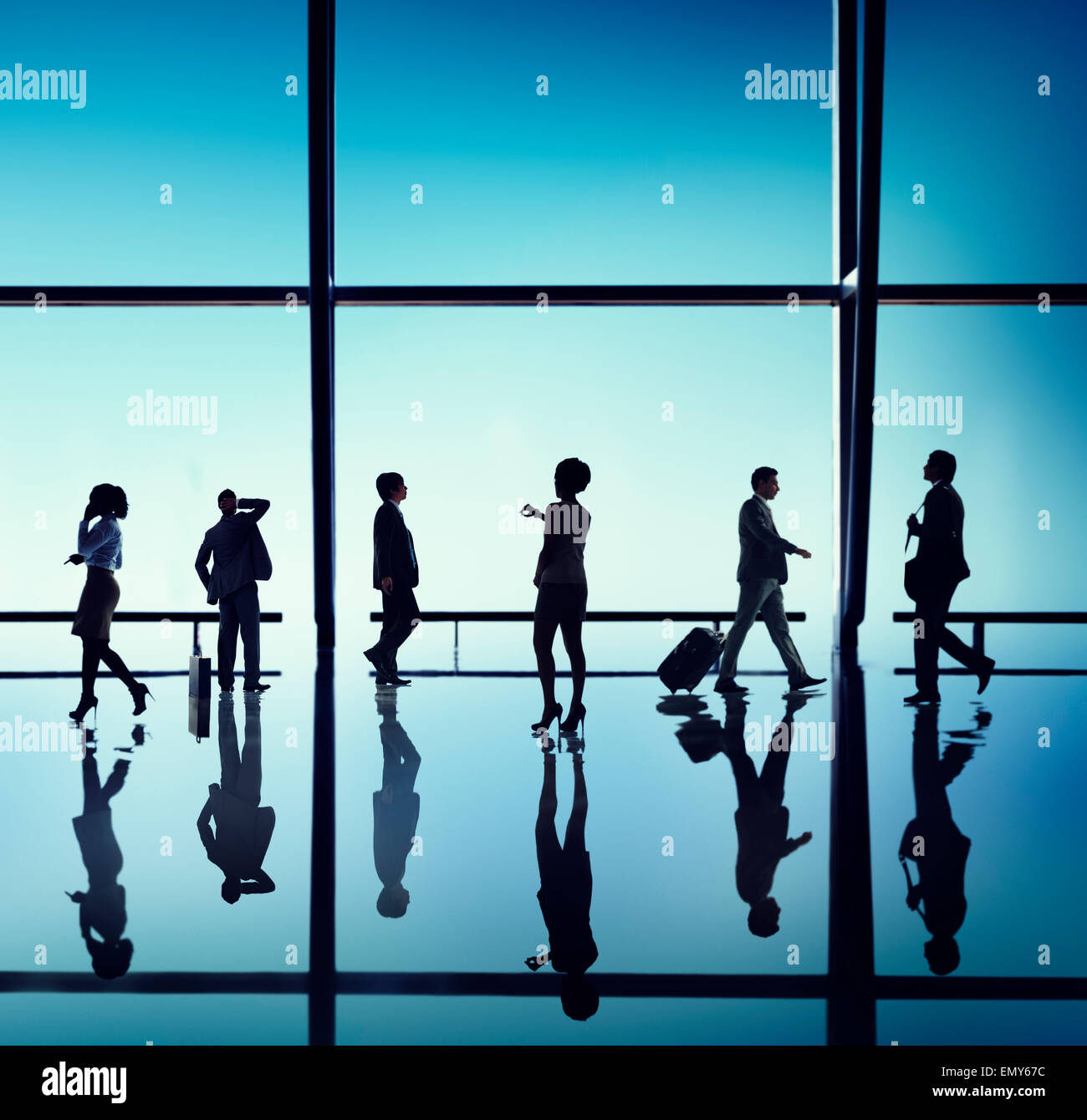 Business People Walking Waiting Office Concept Stock Photo - Alamy