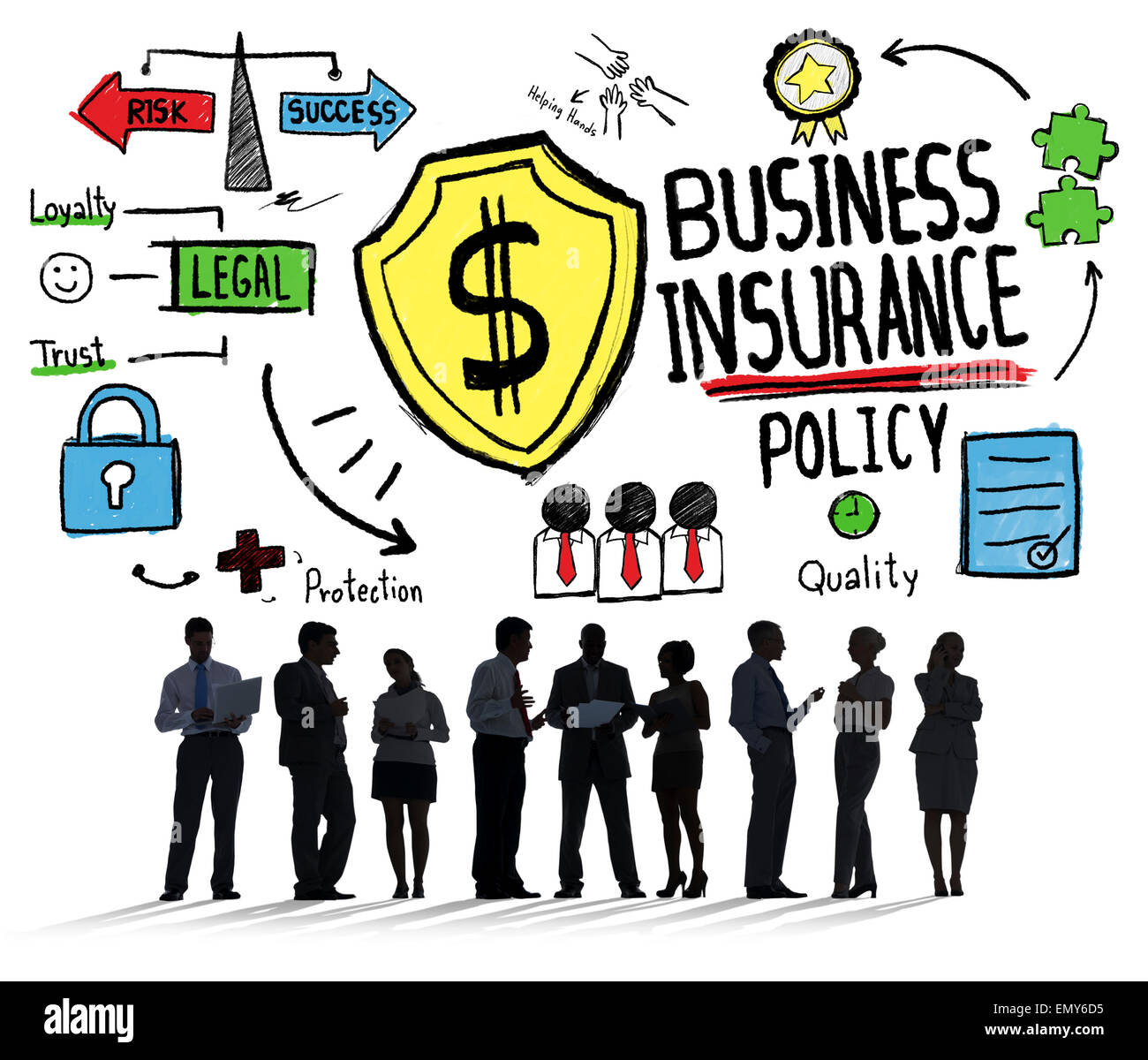 People Discussion Meeting Safety Risk Business Insurance Concept Stock ...