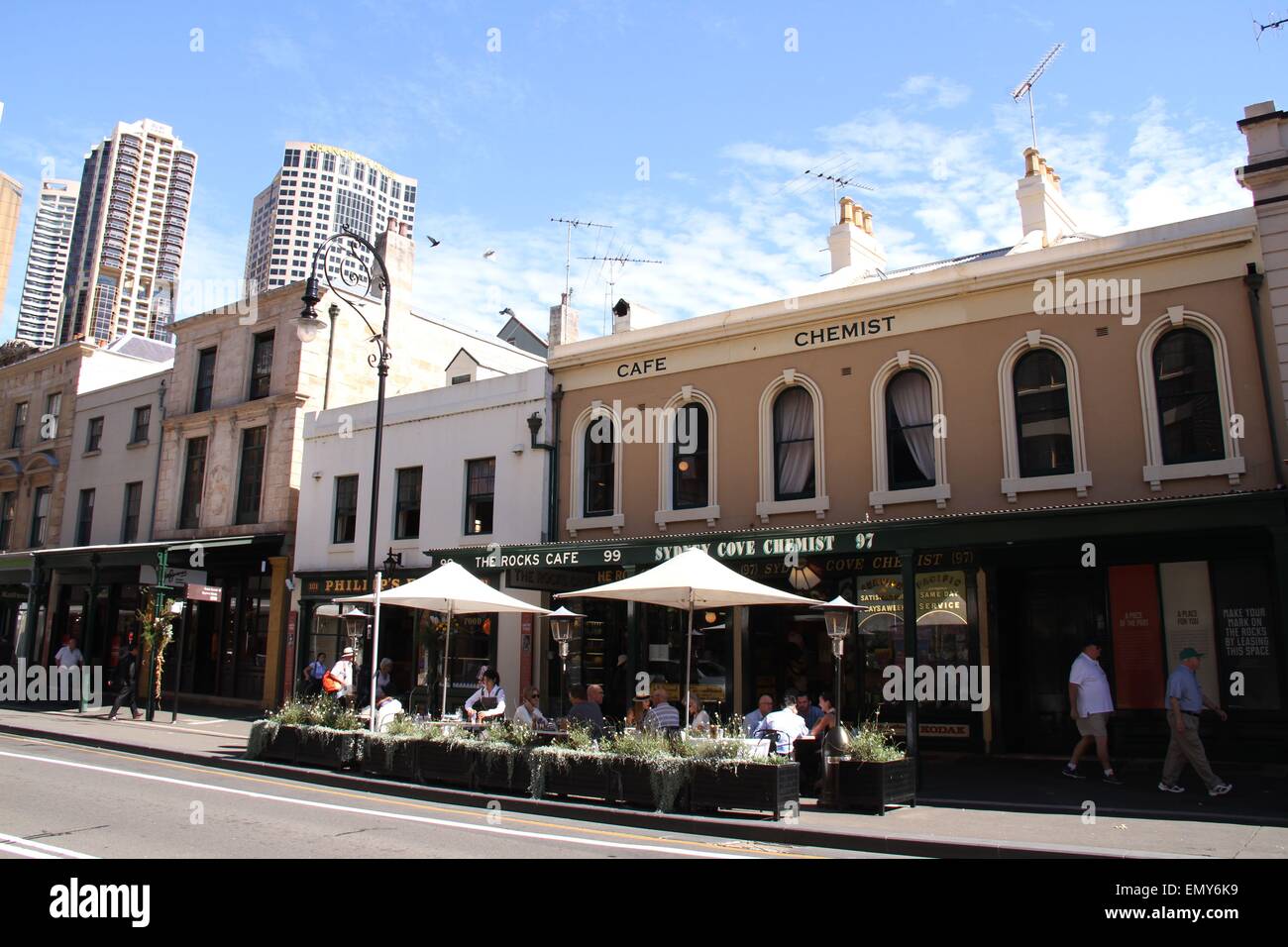 Sydney, Australia. 24 April 2015. George Street in The Rocks area of ...