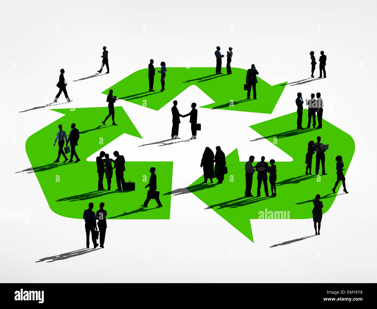 Daily routine of business people for growth and productivity Stock ...