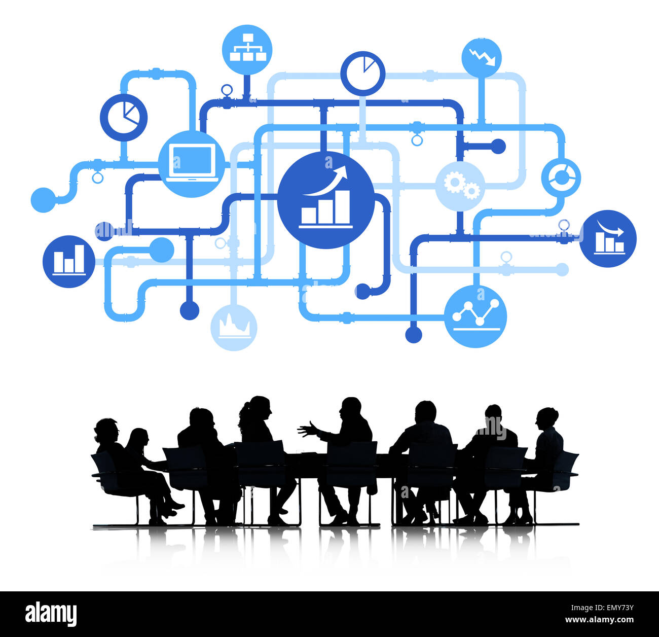 Set business finance graph Cut Out Stock Images & Pictures - Alamy