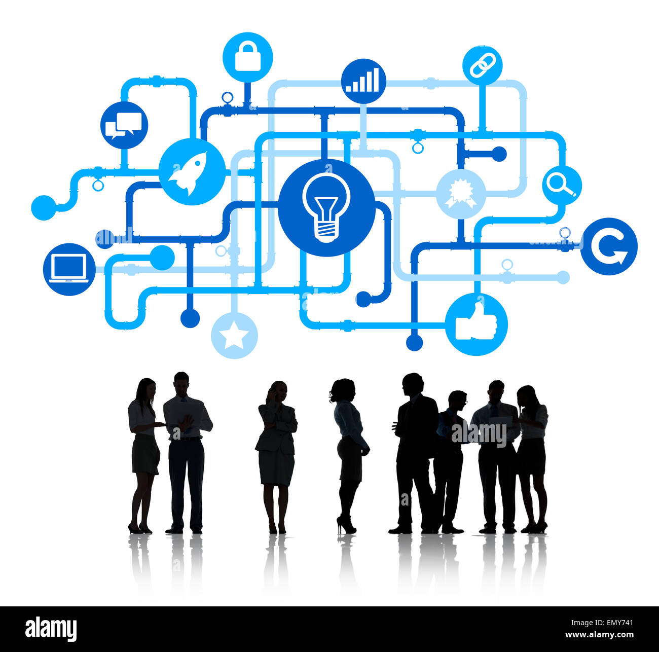 Silhouettes strategy Cut Out Stock Images & Pictures - Alamy