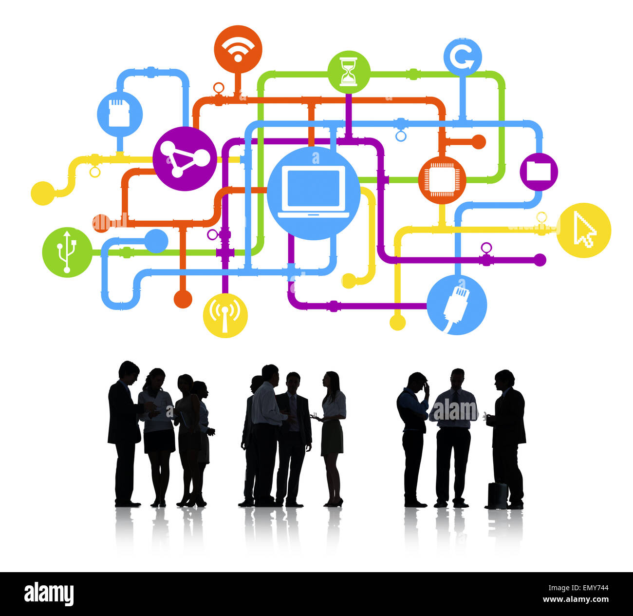 The Computer network Connection Stock Photo - Alamy