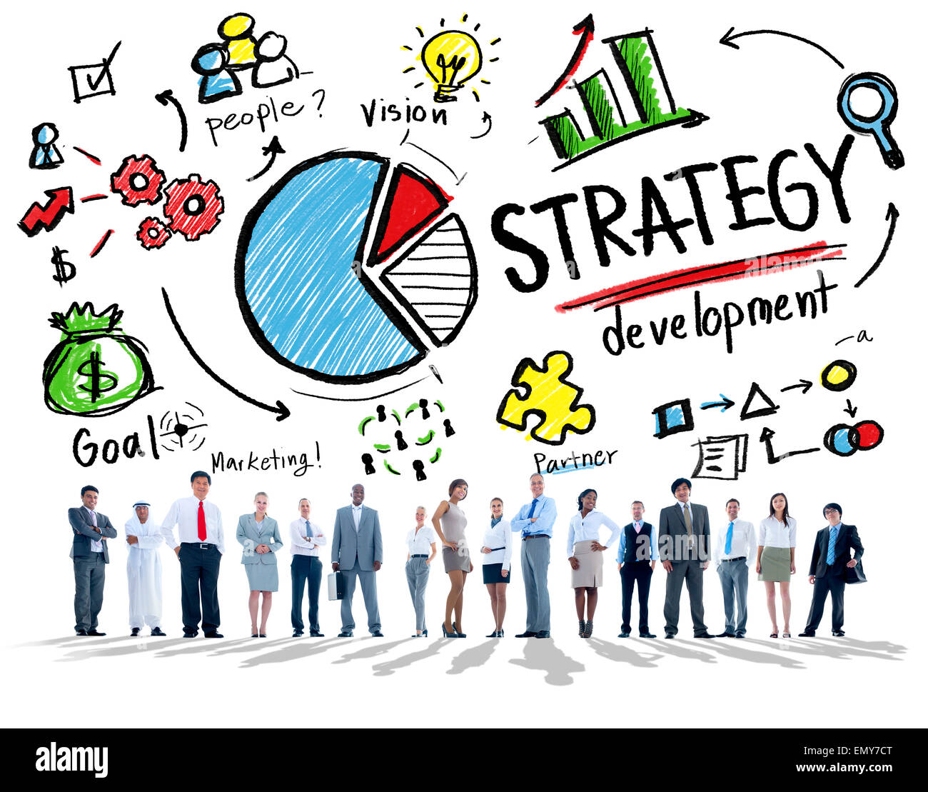 Strategy Development Goal Marketing Vision Planning Business Concept ...