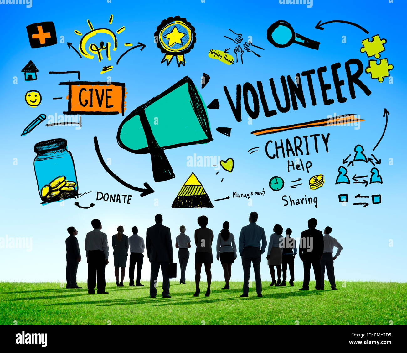 Volunteer Charity and Relief Work Donation Help Concept Stock Photo - Alamy