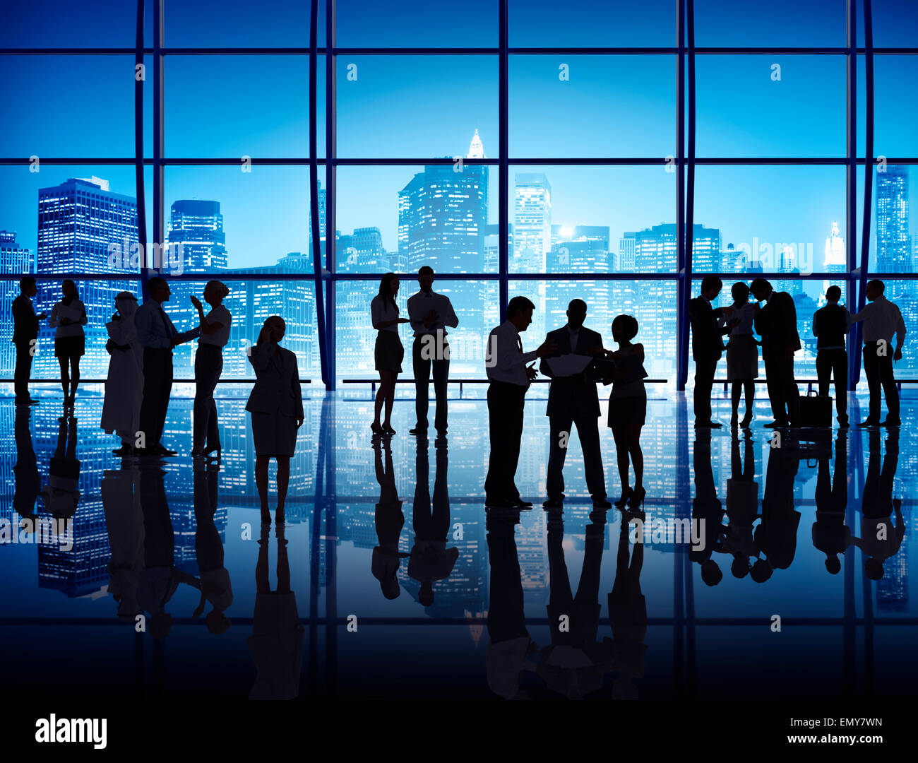 People working in international office Stock Photo - Alamy