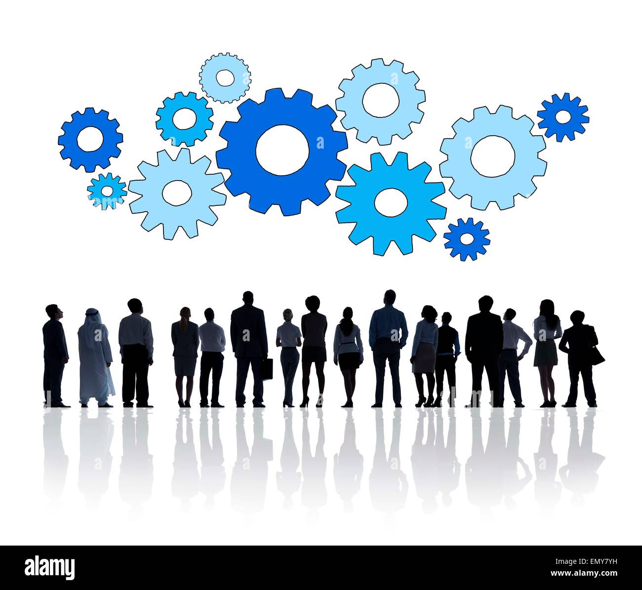 People business teamwork gears collaboration hi-res stock photography ...