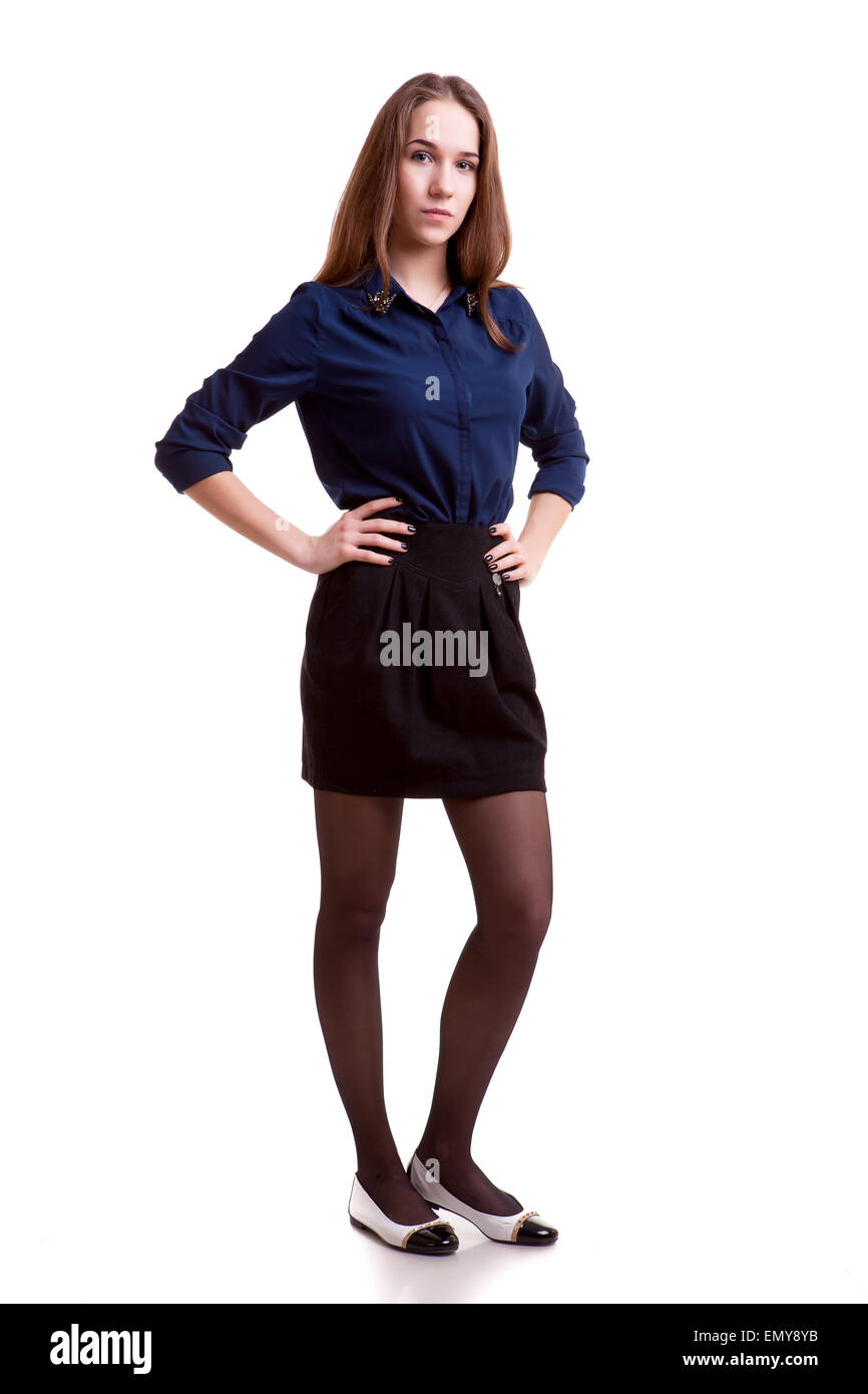 Student full body isolated over white background. Studio shooting Stock ...
