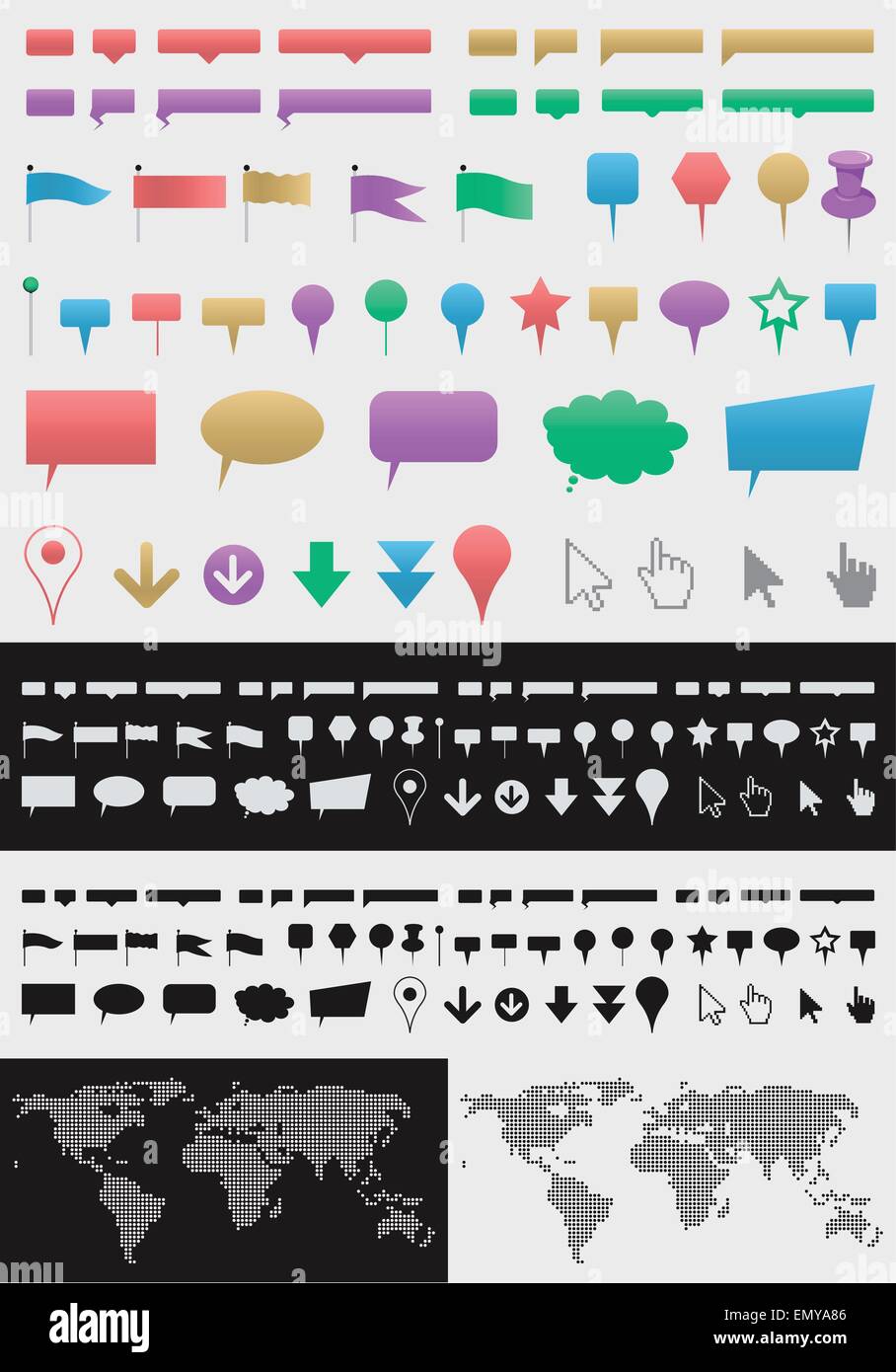 Map pin pointer balloon icon Stock Vector Images - Alamy
