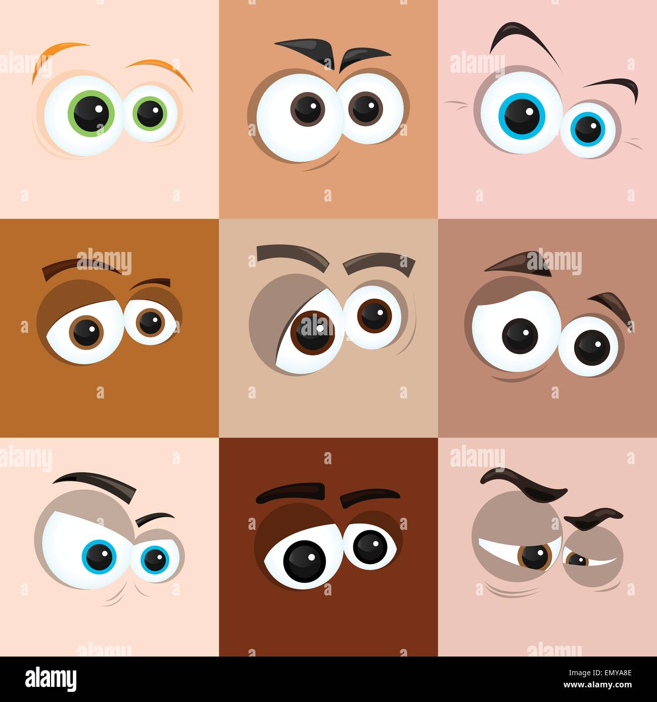 Set of Various Cartoon Eyes Stock Vector Image & Art - Alamy