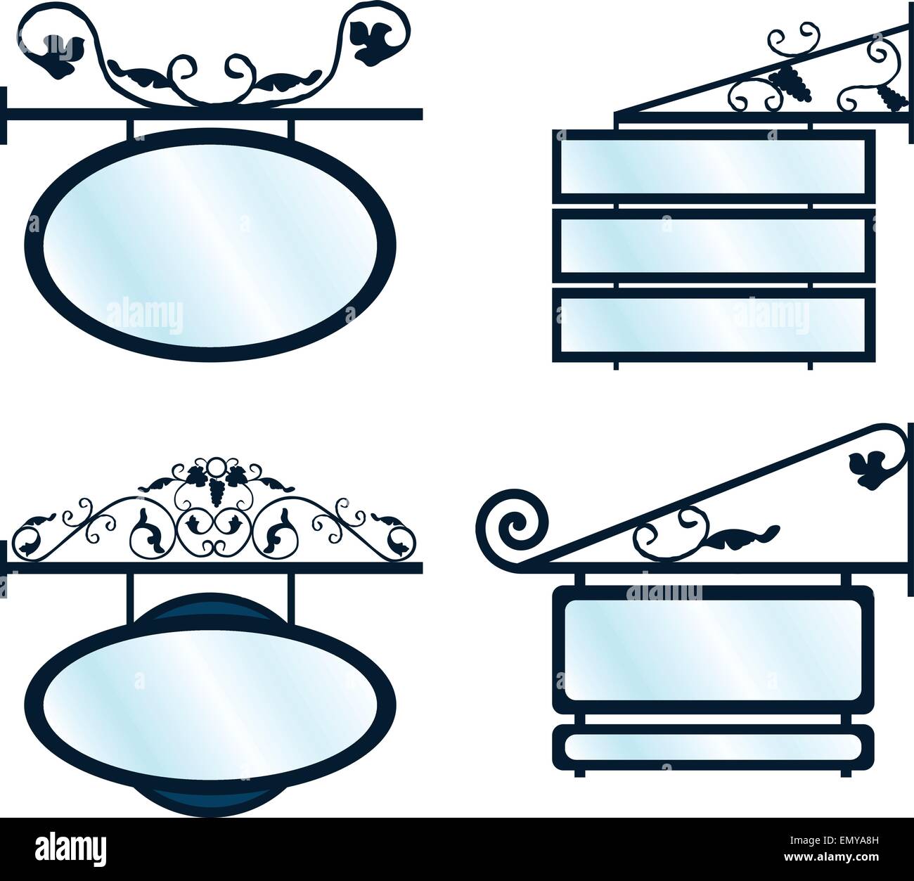 Vector set of Retro Signboards Stock Vector Image & Art - Alamy