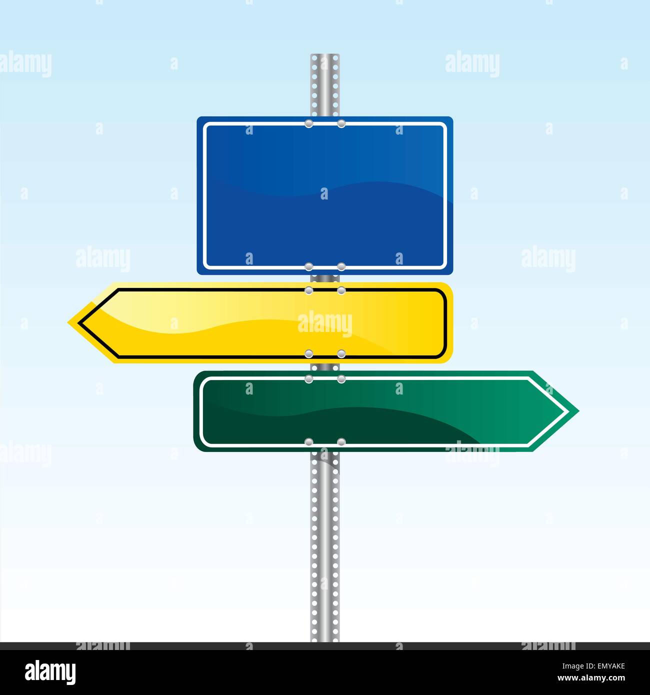 Blank Road Sign Stock Vector Image & Art - Alamy