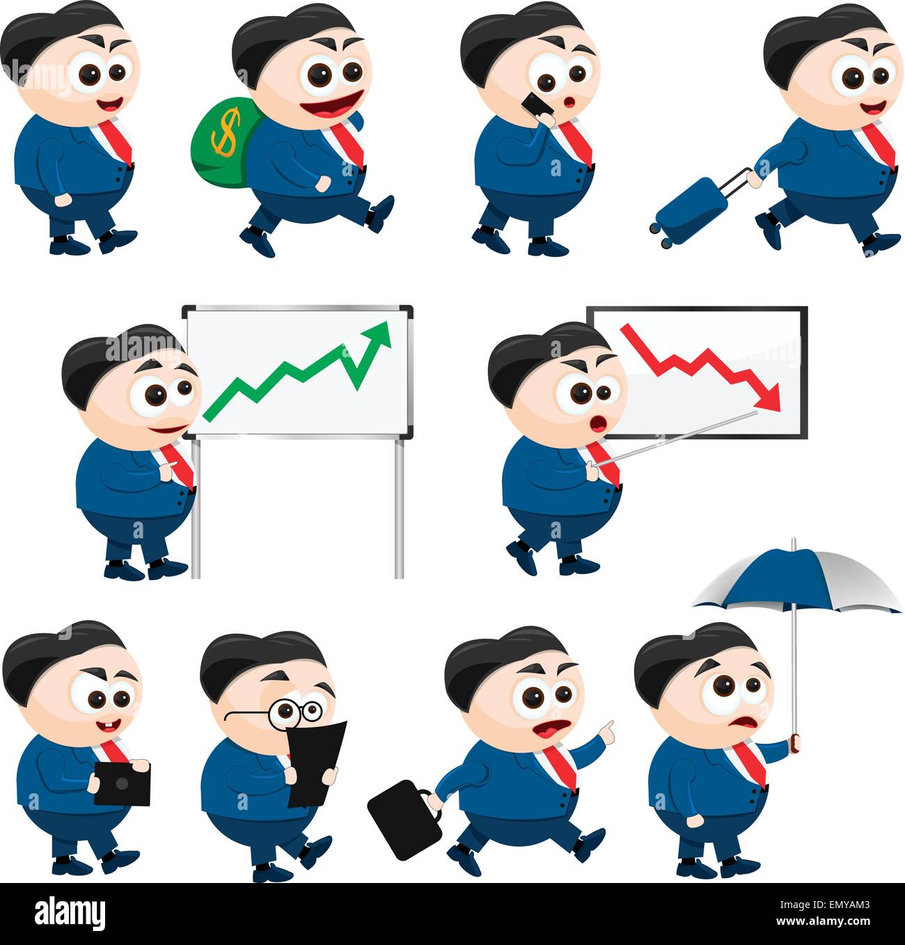 Happy high jump businessman Stock Vector Images - Alamy