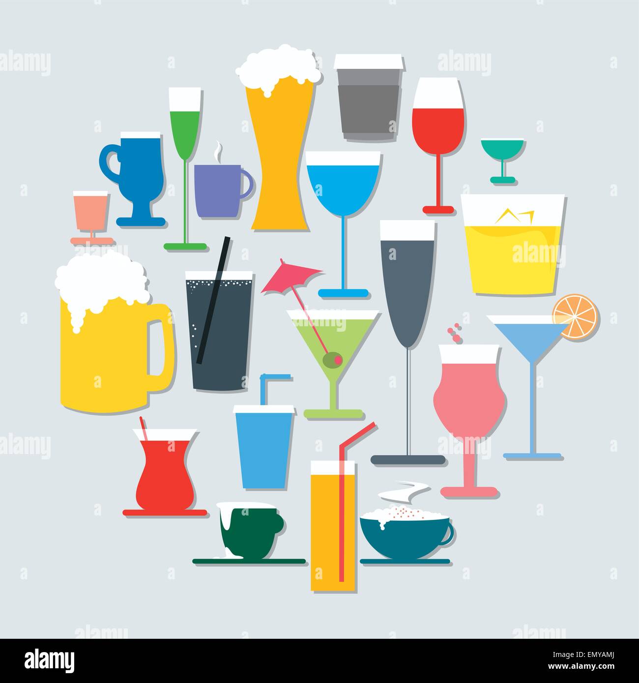 Beverage Icon Set Stock Vector Image & Art - Alamy