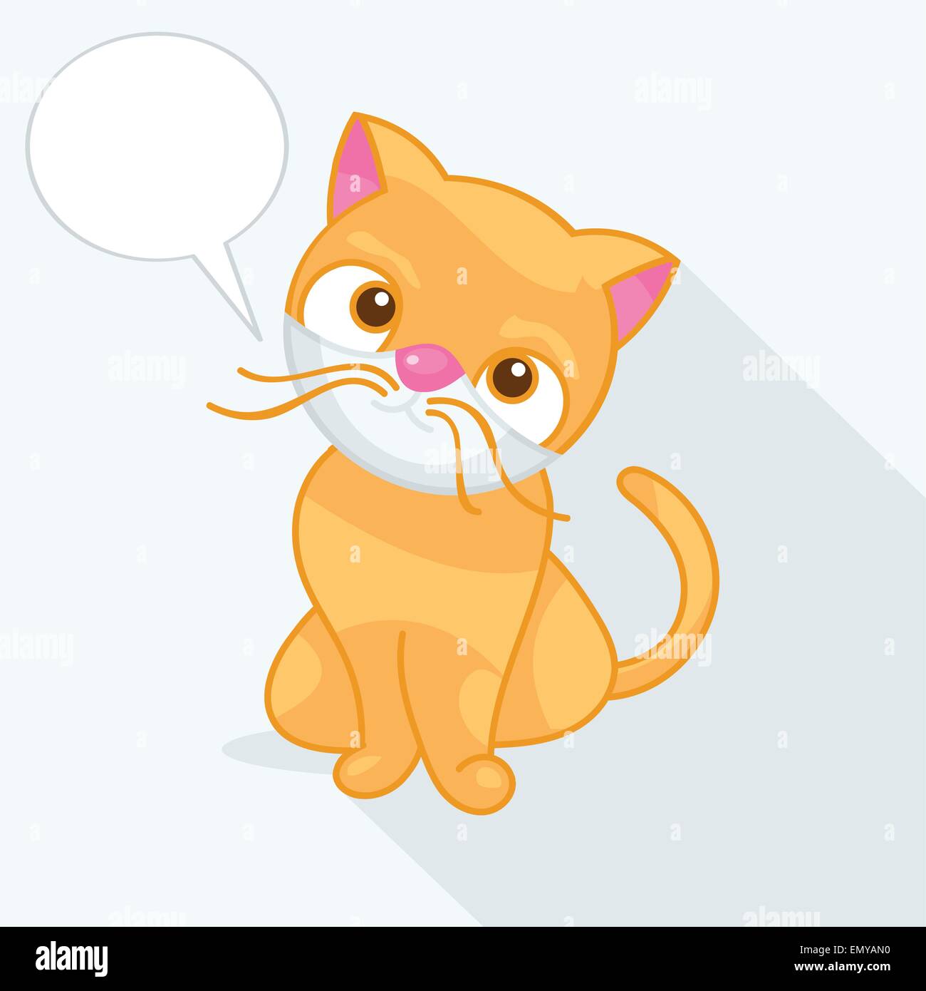 Cat pet speech bubble Stock Vector Images - Alamy