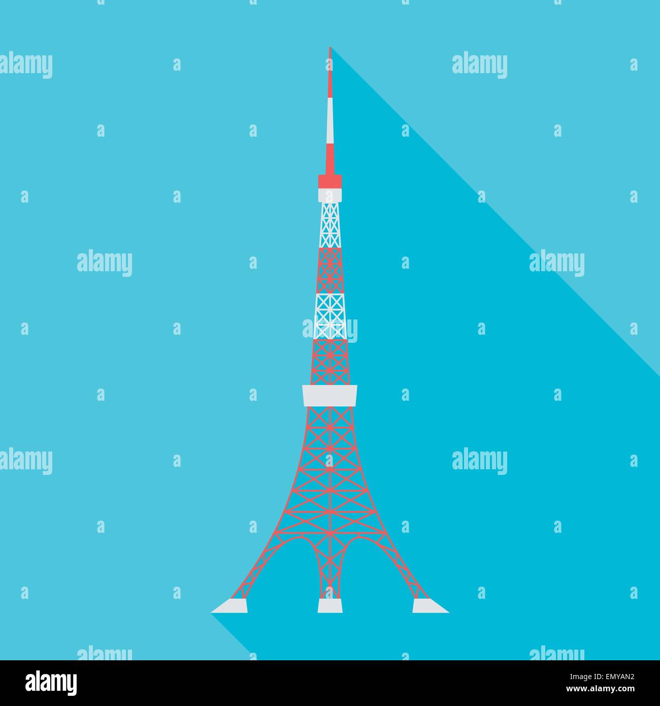Tokyo tower minato tokyo kanto Stock Vector Images - Alamy