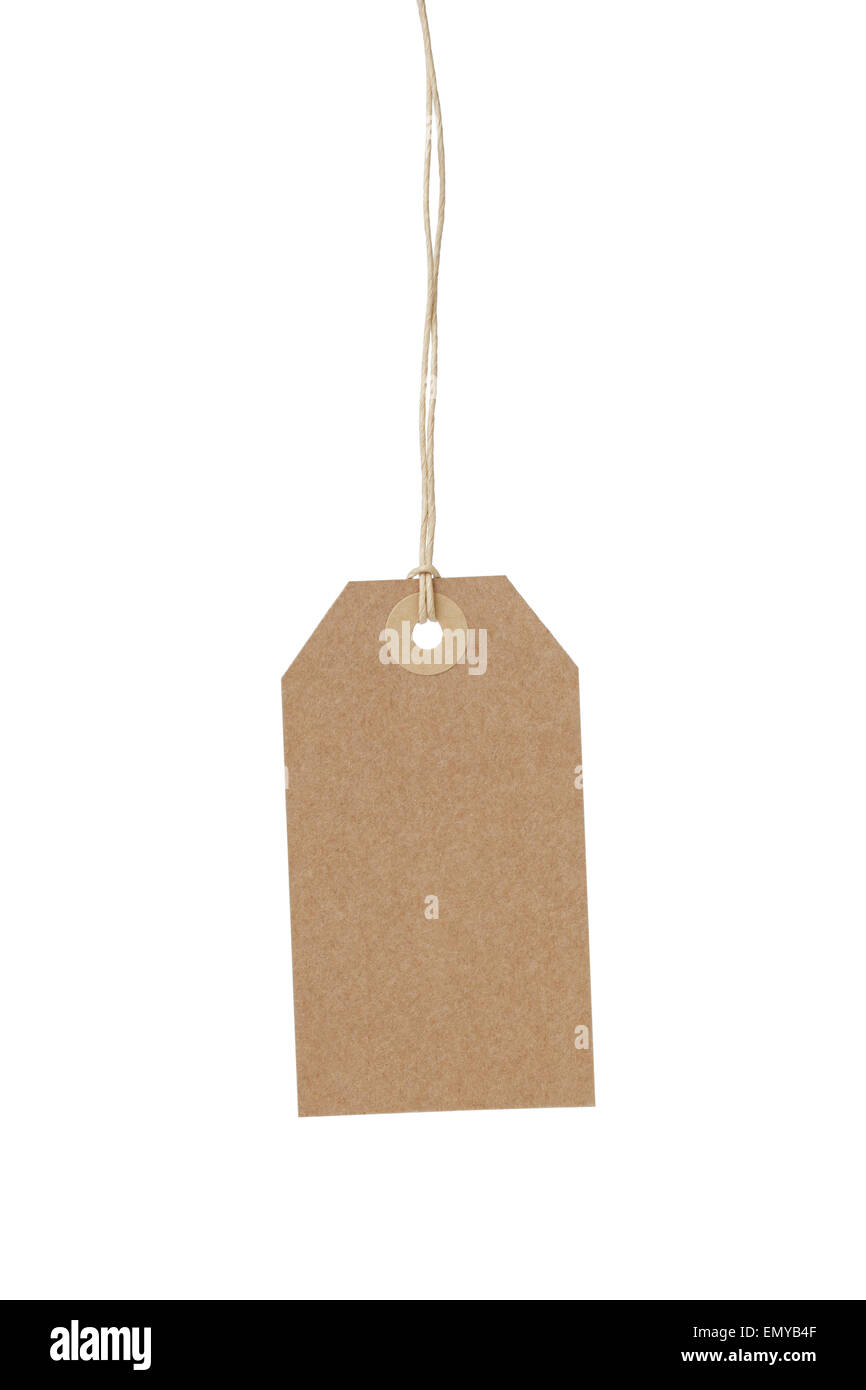 simple tag or label from craft paper isolated Stock Photo - Alamy