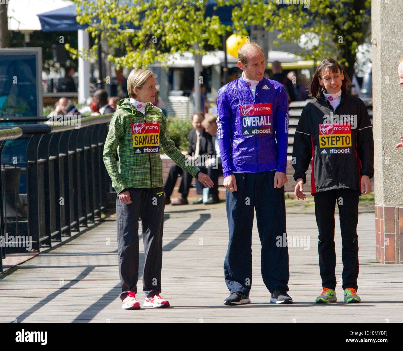 British Marathon Runners Sonia Samuels (L), Scott Overall (C) and Emma ...