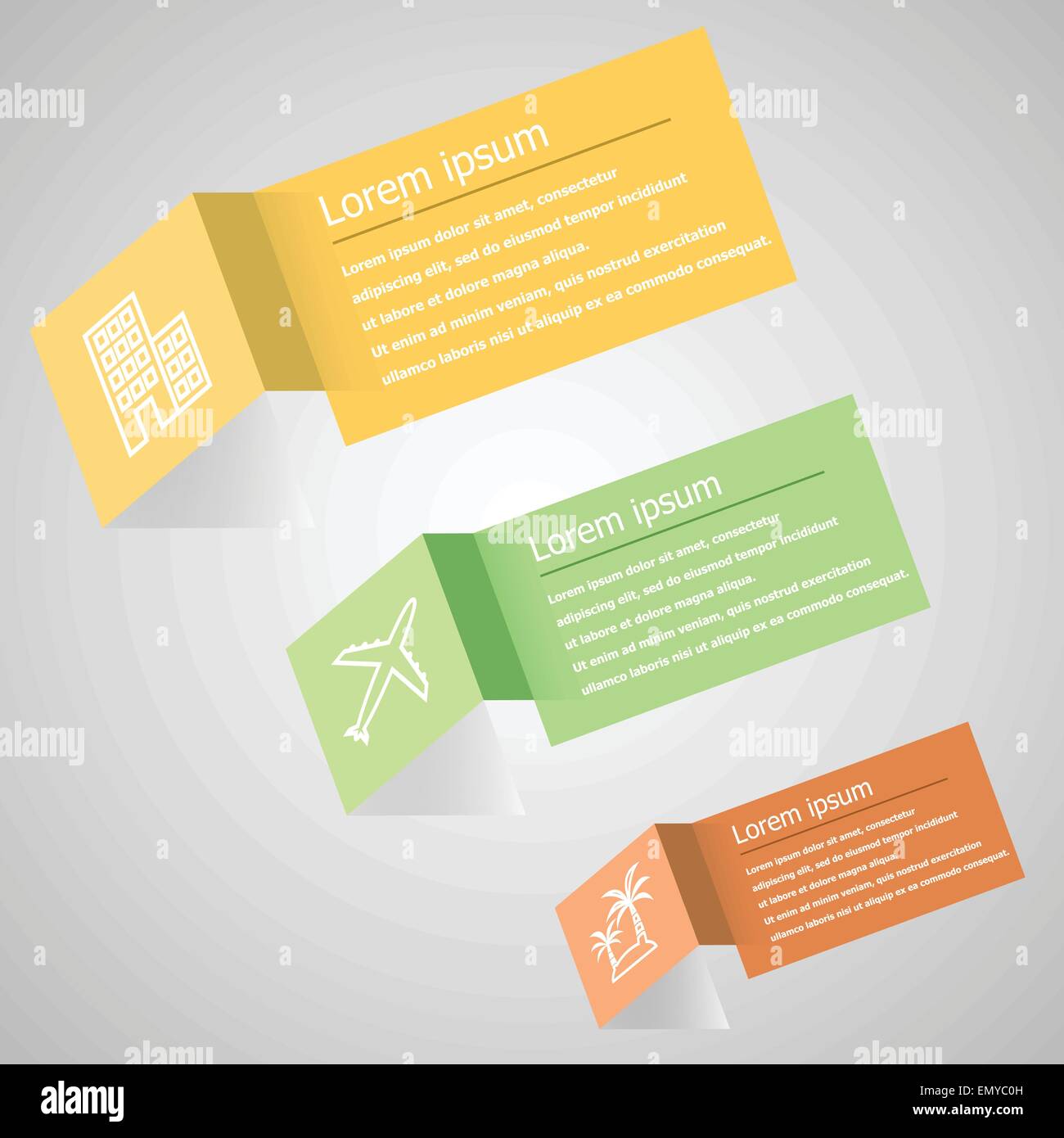 Abstract origami infographic design template, stock vector Stock Vector ...