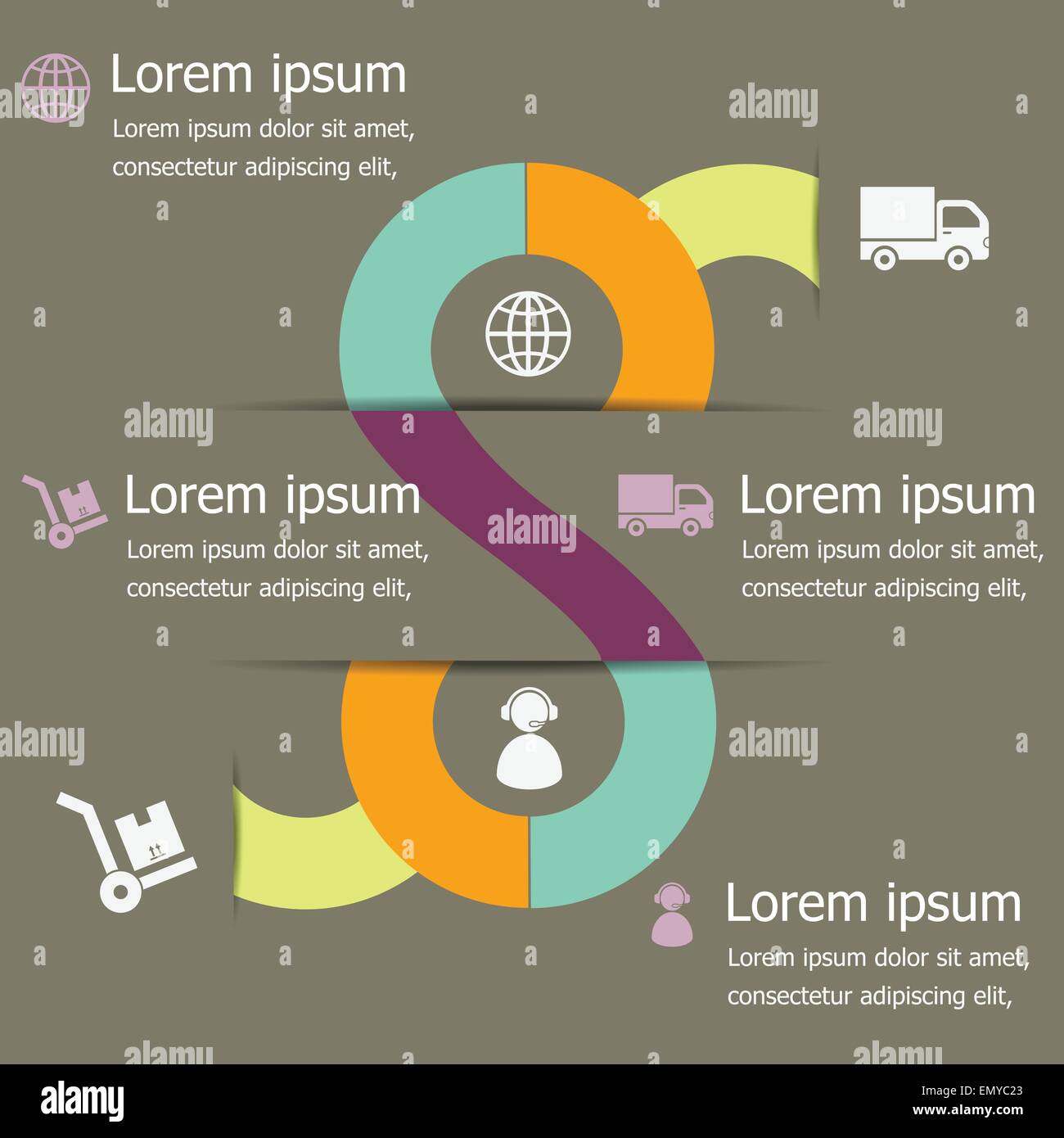 Logistic vector vectors hi-res stock photography and images - Alamy