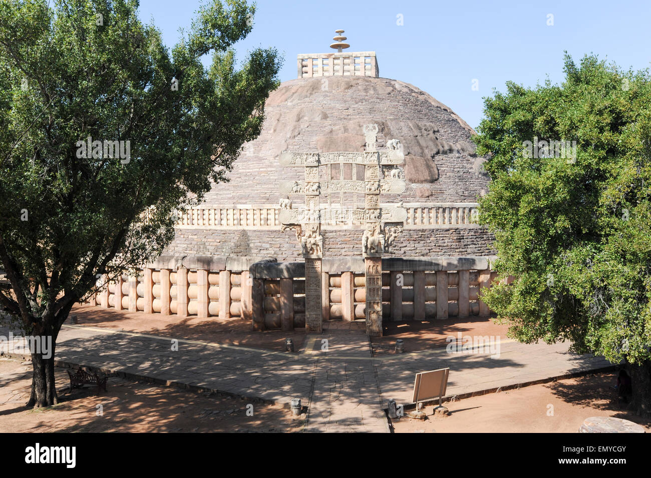 Sanchi Stupa is located at Sanchi Town, Madhya Pradesh state in India ...