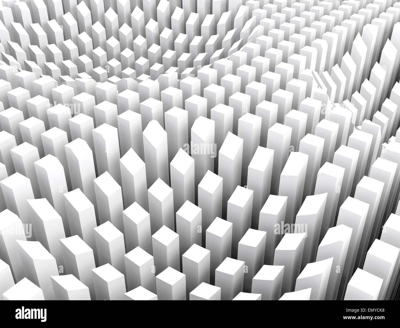 Abstract digital background with curved surface formed by top sides of ...