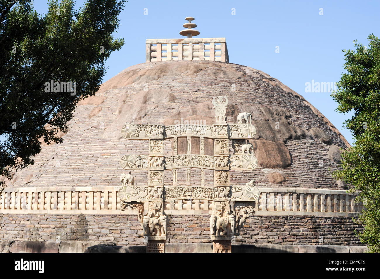 Sanchi Stupa is located at Sanchi Town, Madhya Pradesh state in India ...