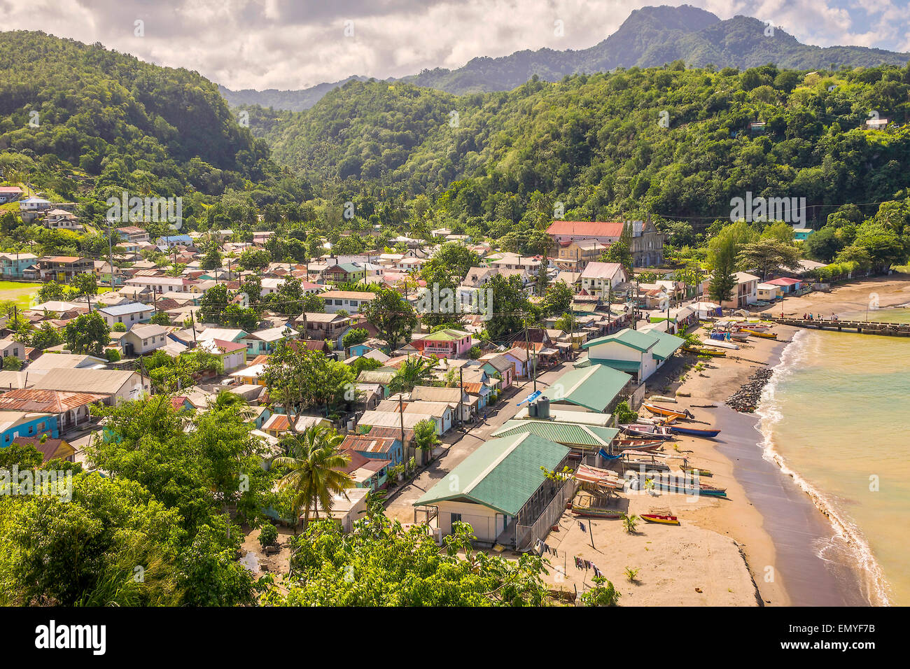Anse La Raye Village St. Lucia West Indies Stock Photo - Alamy