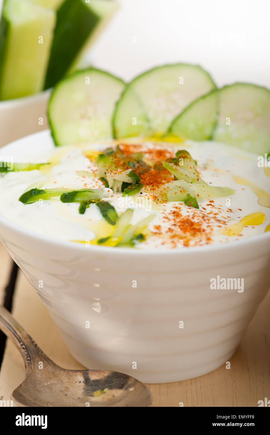 Arab middle east salatit laban wa kh’yar Khyar Bi Laban goat yogurt and ...