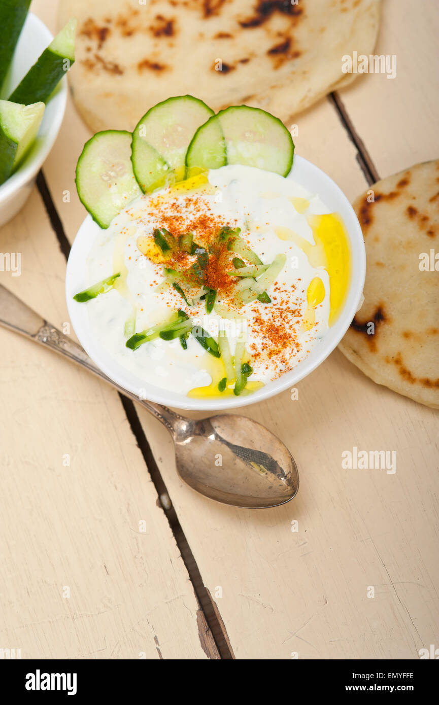 Arab middle east salatit laban wa kh’yar Khyar Bi Laban goat yogurt and ...