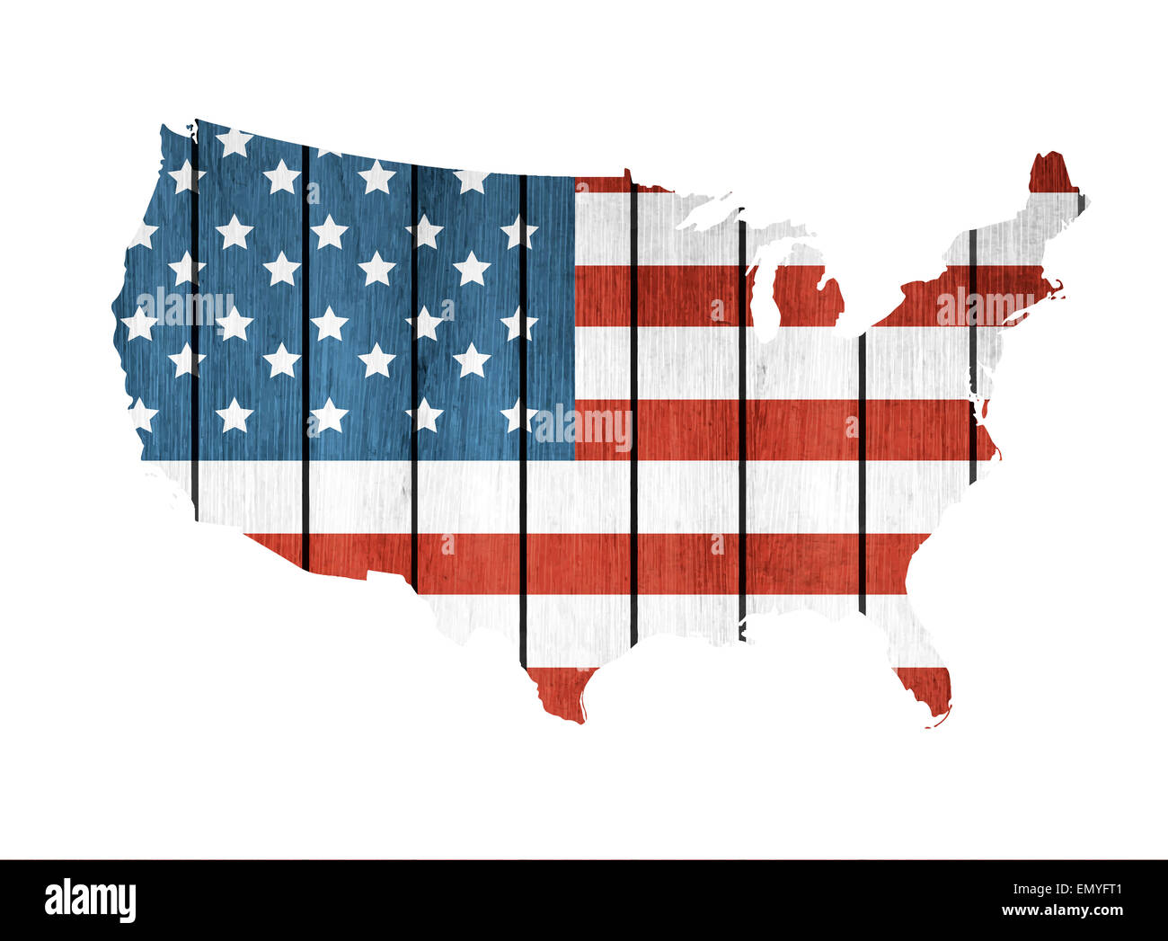 Usa map flag hi-res stock photography and images - Alamy