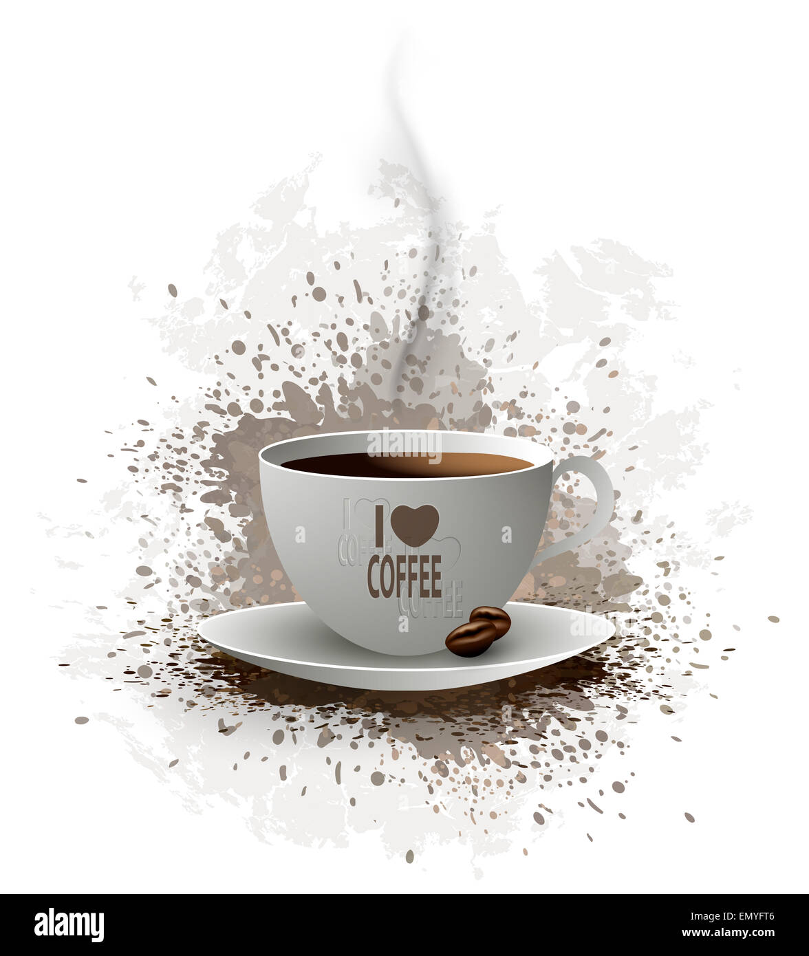 Abstract Cup Of Coffee Stock Photo - Alamy