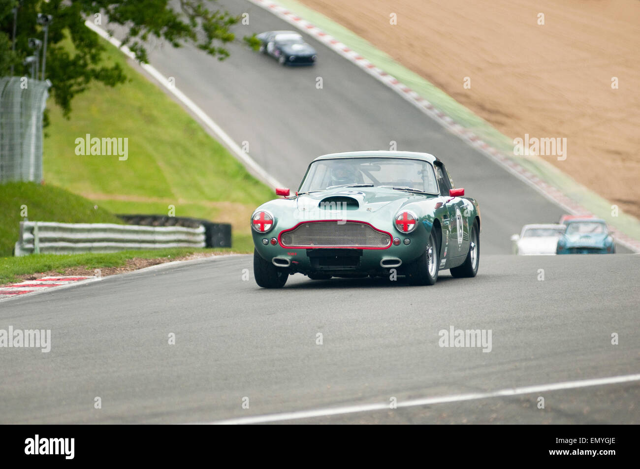 Landscape image of historic sports/GT cars racing on a track Stock ...
