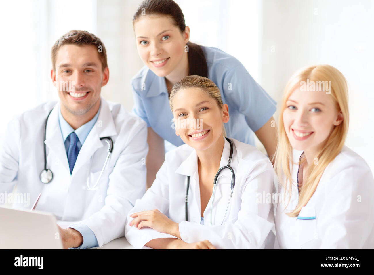 Group medical students laptop hi-res stock photography and images - Alamy