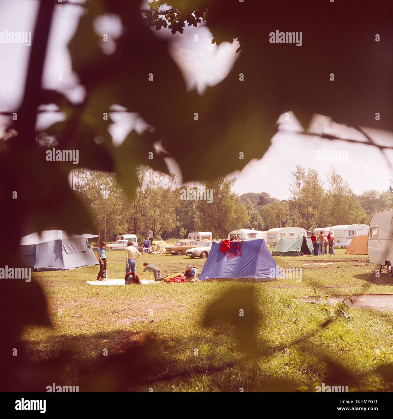 Bayern, München, Campingplatz in Thalkirchen Stock Photo - Alamy