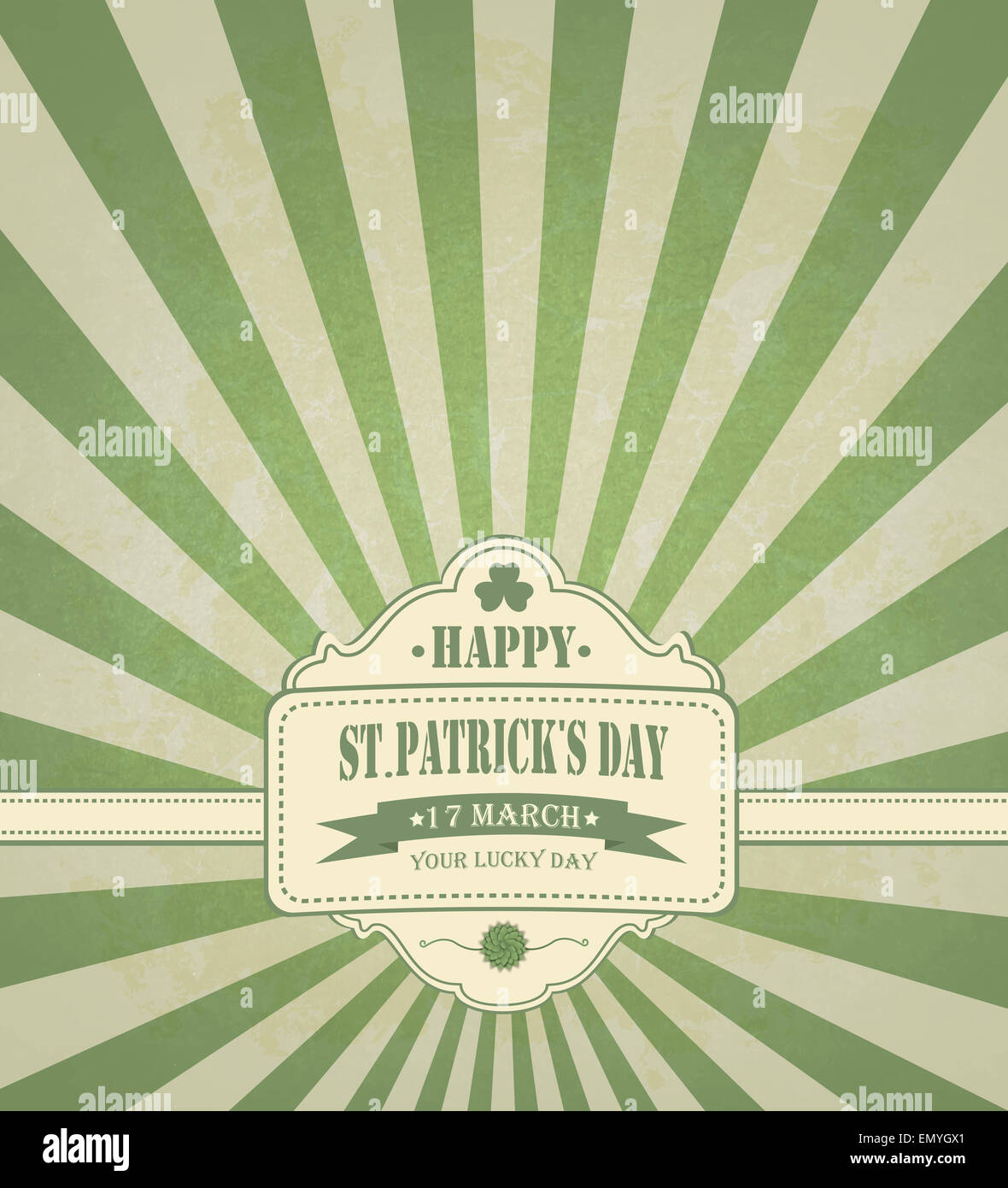 Vintage Saint Patrick's Day Background With Leaf And Title Inscription ...