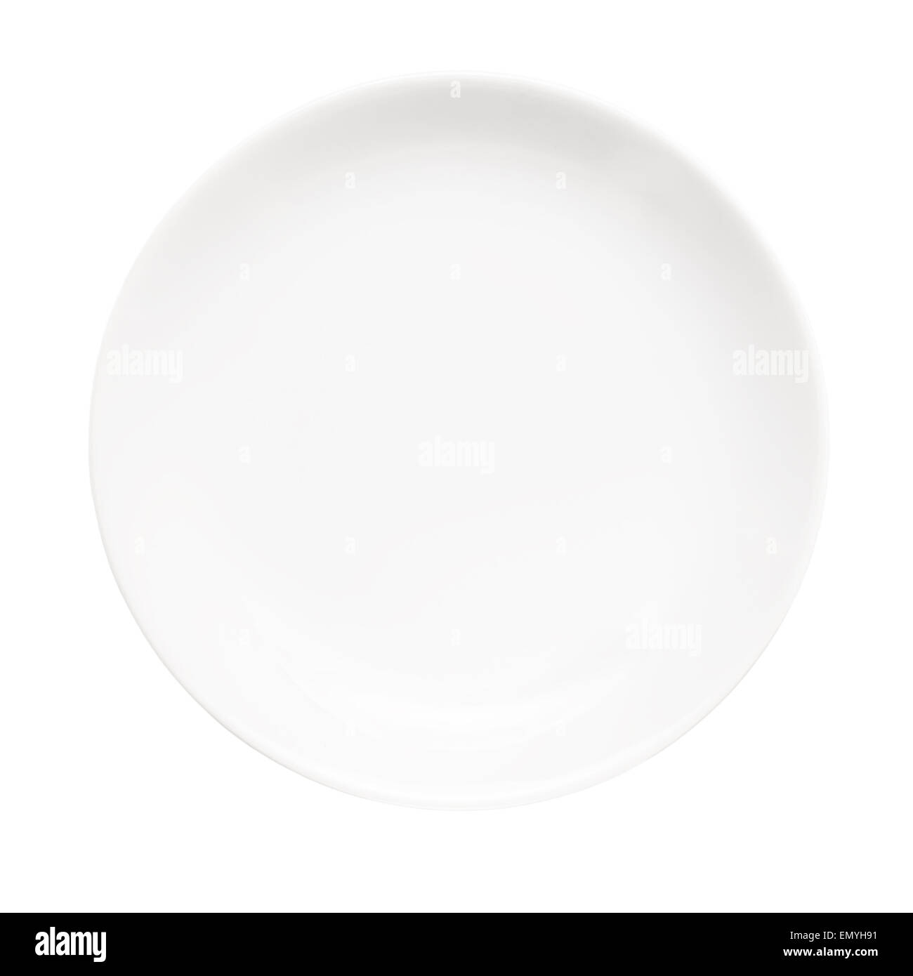 White empty plate isolated on white background Stock Photo - Alamy